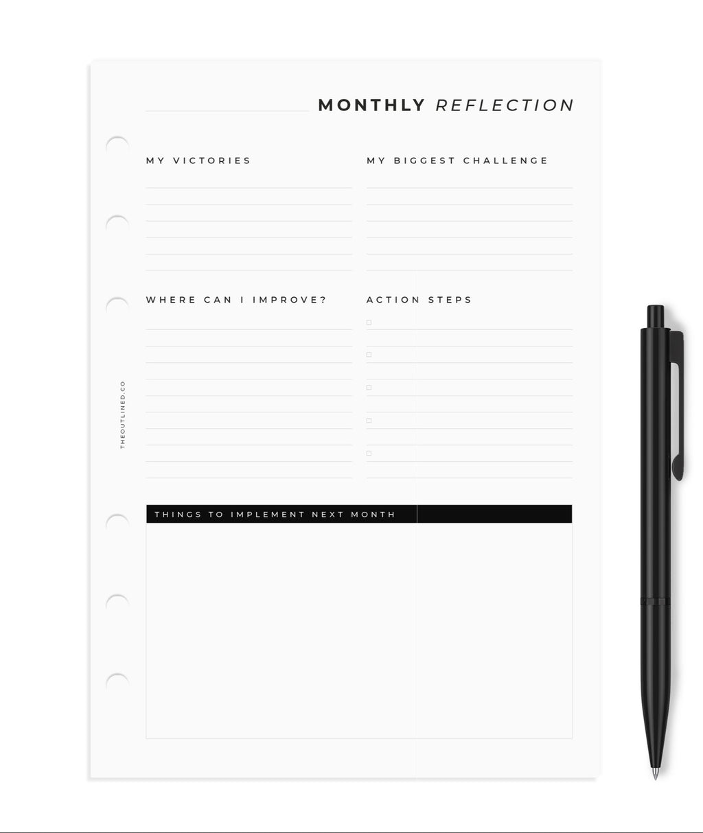 Monthly Reflection Inserts – Outlined