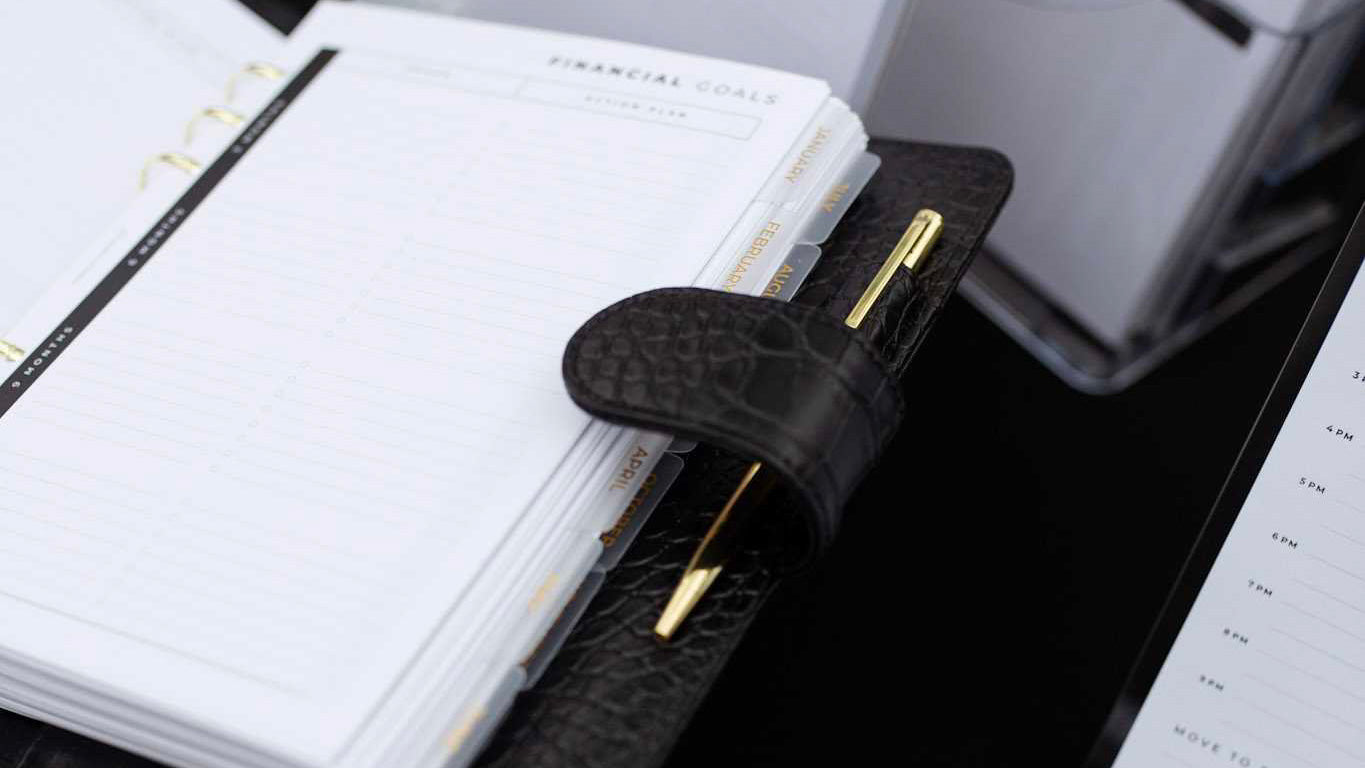 Croc Leather A5 Planner Cover - Green – Outlined