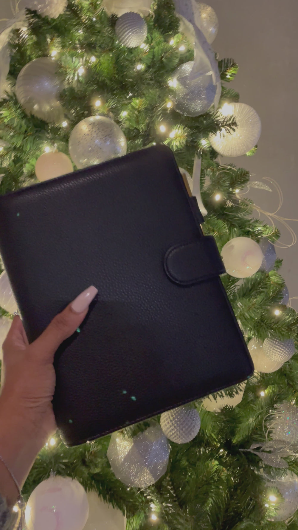 Pebbled A5 Leather Planner Cover - Black – Outlined